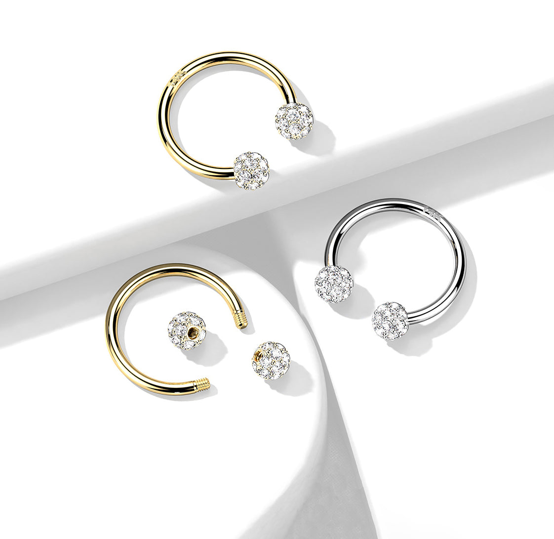 Gold Horseshoe Piercing – Gold Piercing